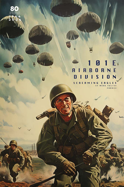 Affiche du débarquement en Normandie: La 101ème division – Posters de ...