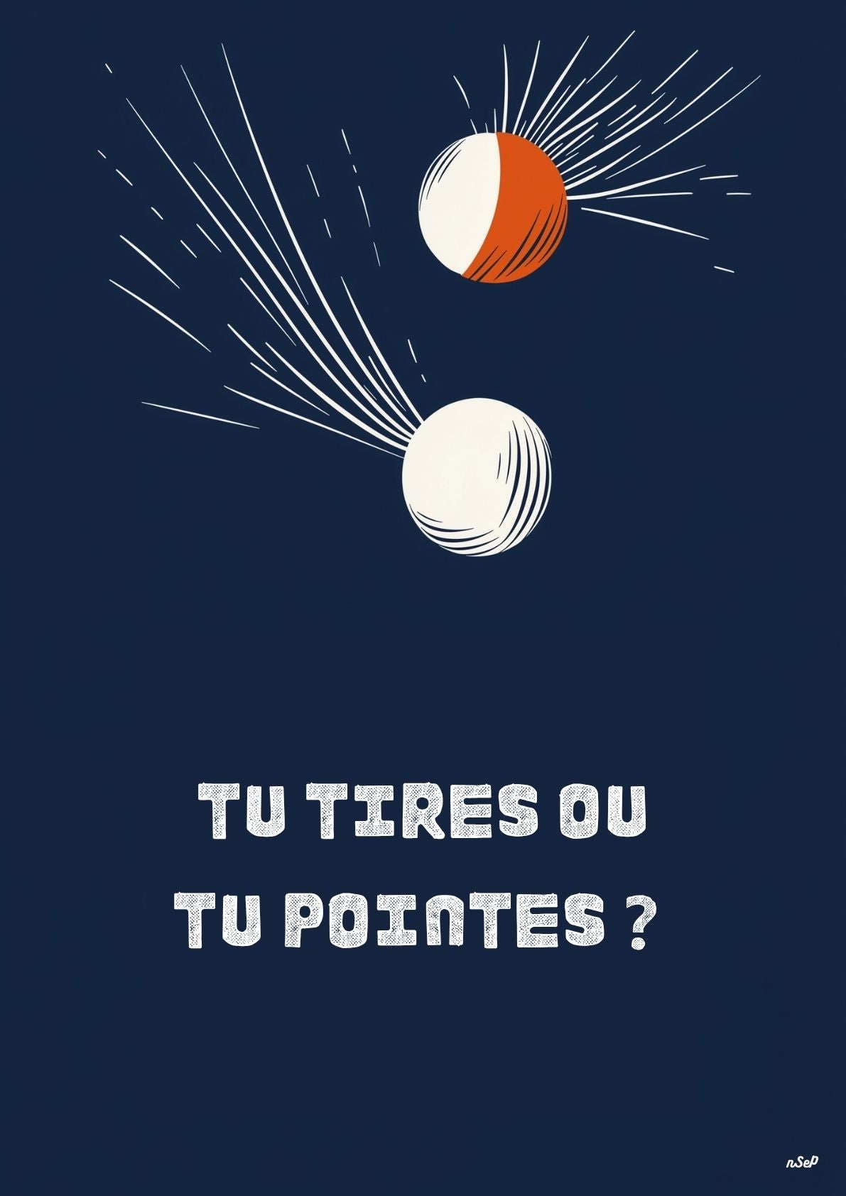 Affiche Poster Déco Pétanque et Rigolade Illustration Passionnés ...