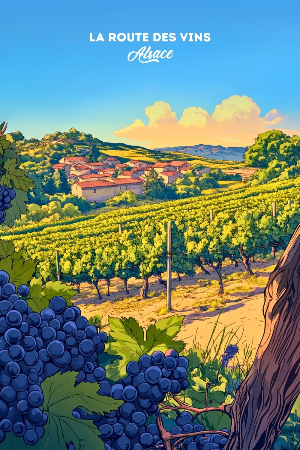 Poster Alsace - La Route des Vins – Posters de nos régions