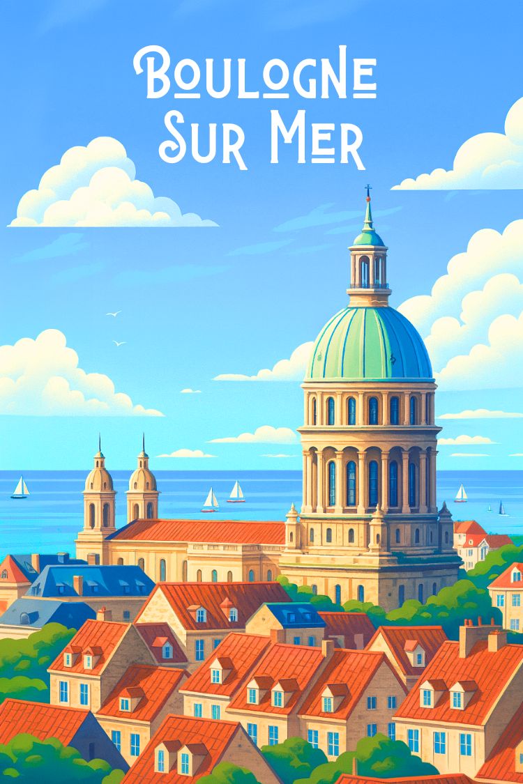 Affiche Boulogne Sur Mer - Poster Coucher de Soleil Vintage – Posters ...