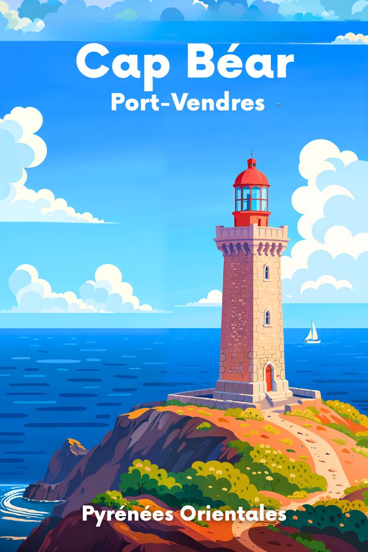 Affiche Poster : Phare Cap Béar à Port Vendres – Posters de nos régions