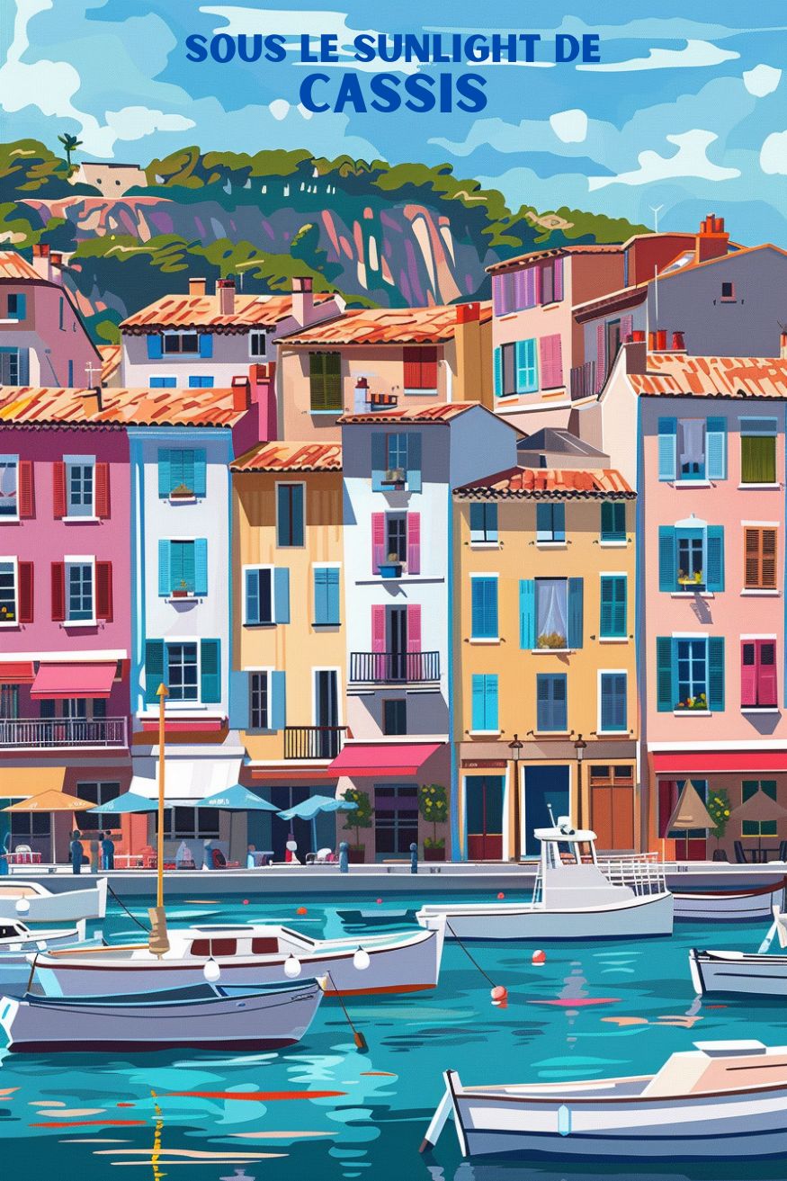Affiche Cassis - Sous le sunlight - Poster Mural Aesthetic – Posters de ...