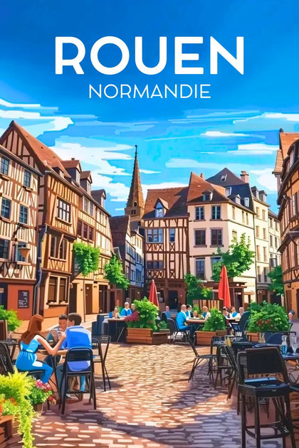 Affiche Poster Rouen Vintage – Posters de nos régions