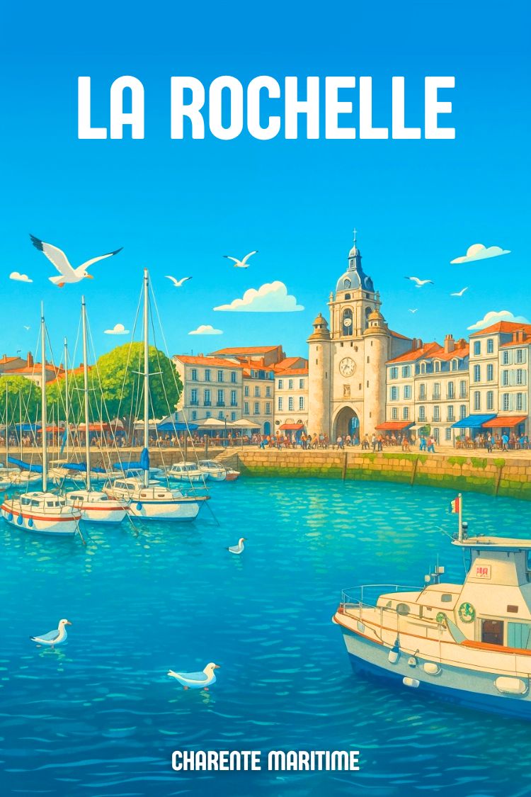 Illustration Colorée Affiche Poster La Rochelle - Idée Cadeau Unique ...