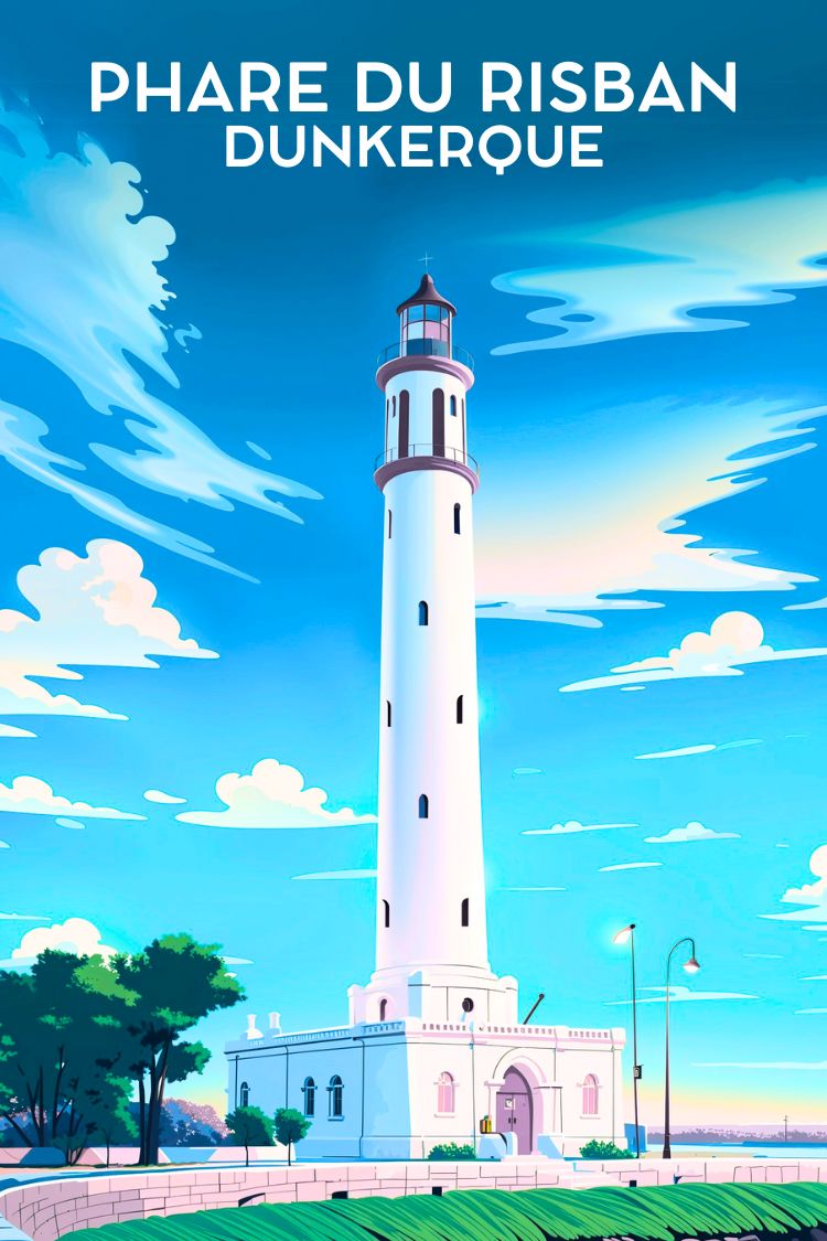 Affiche Phare du Risban - Poster Déco Dunkerque – Posters de nos régions