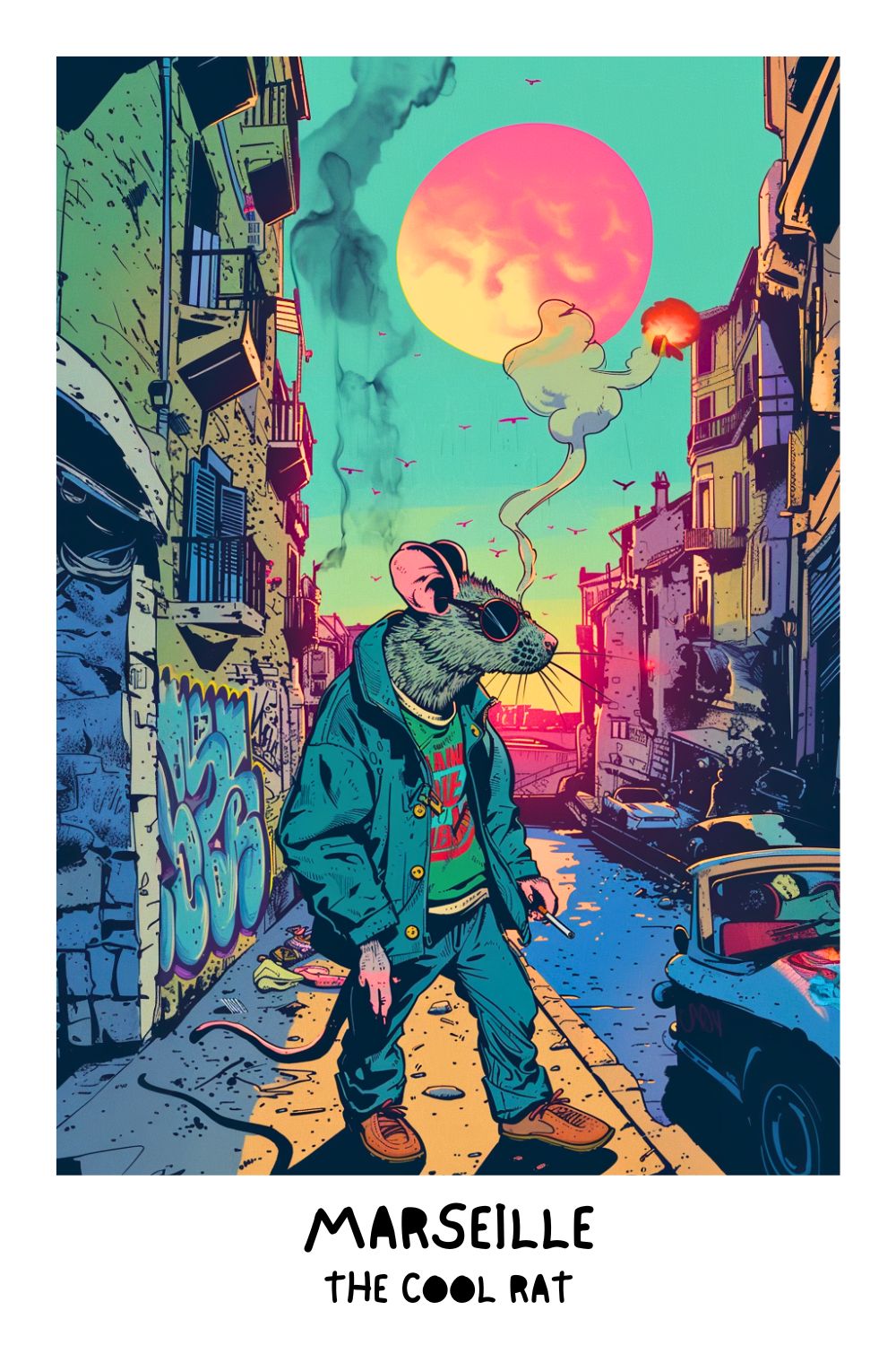 Affiche Marseille Rat Cours Julien Art Design – Posters de nos régions