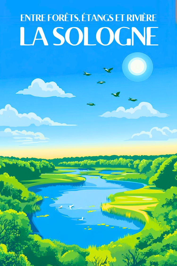 Affiche Sologne - Étang & Forêt, Poster Nature & Déco Murale – Posters ...