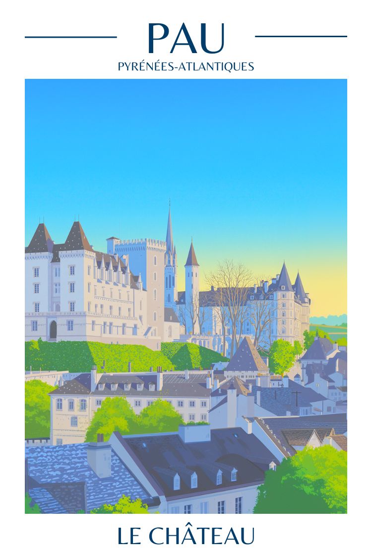 Affiche Design Pau - Le Château Graphique – Posters de nos régions