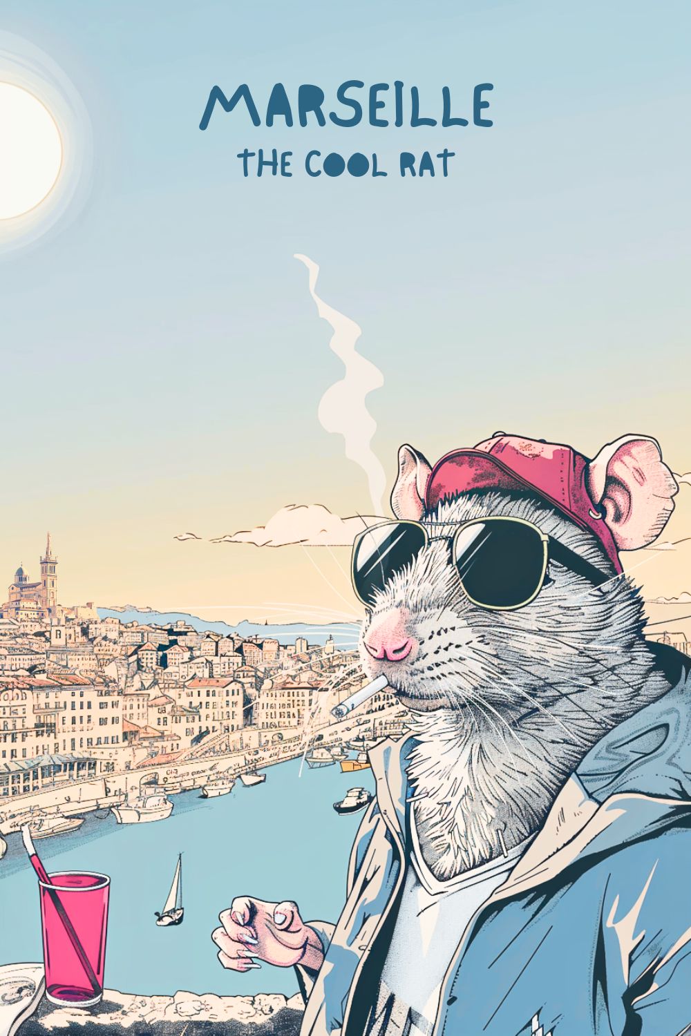 Affiche Marseille The Rat Stylax drôle humour – Posters de nos régions