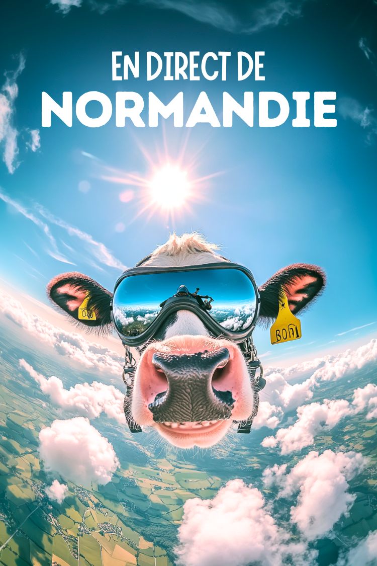 Affiche Vache Normande Parachute – Posters de nos régions