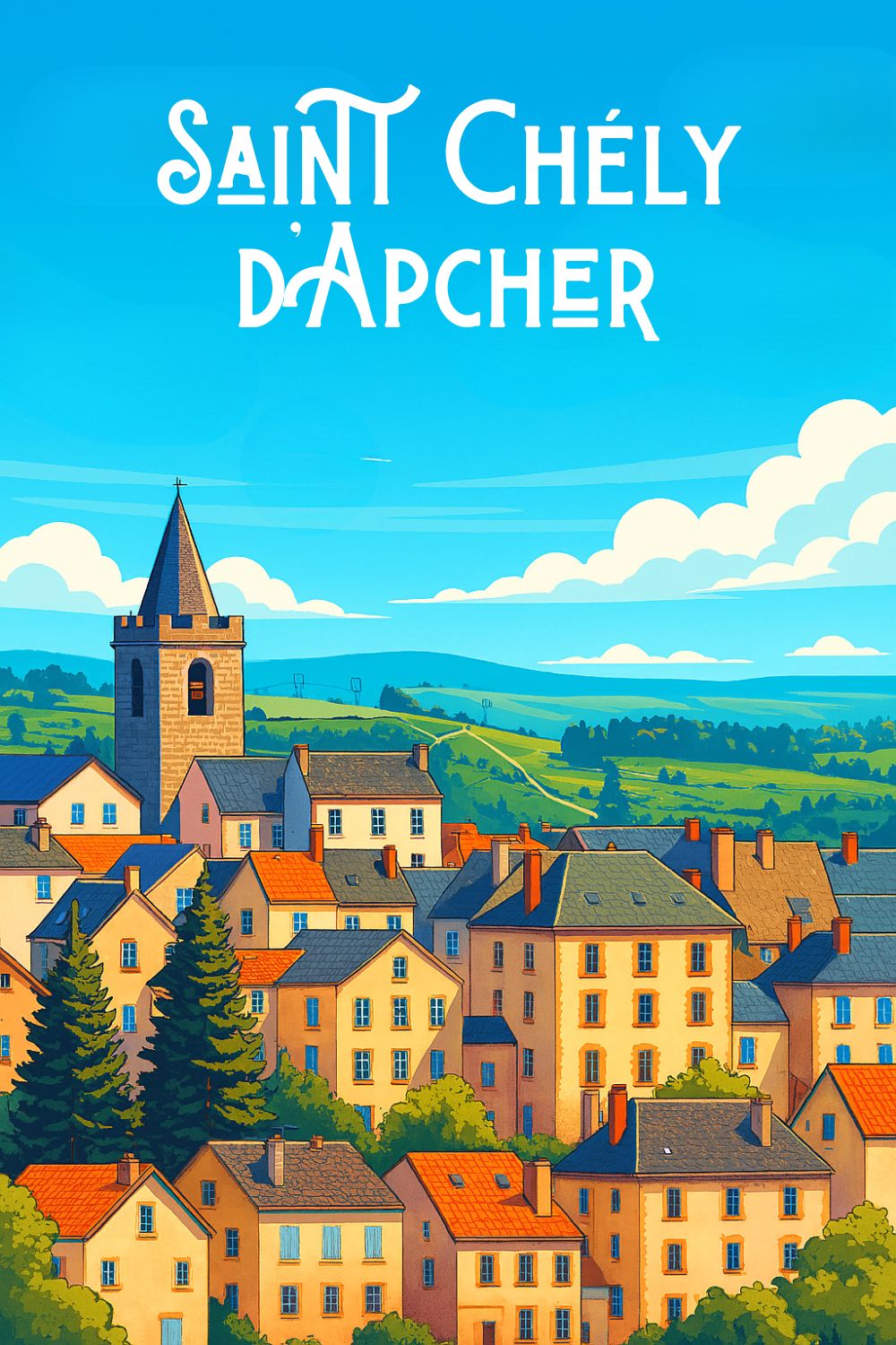 Obtenez votre Affiche Saint Chély d'Apcher Lozère Poster dès maintenant ...