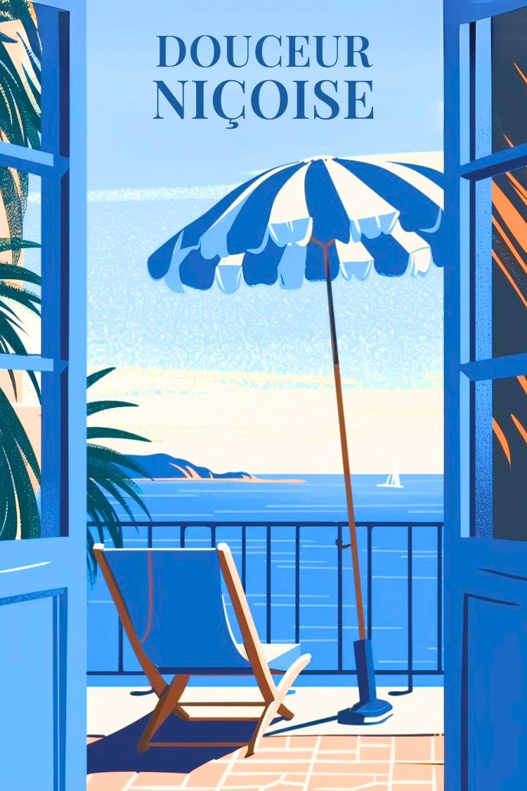 Affiche Retro Vue de Nice - Vintage Poster Mural de Nice – Posters de ...