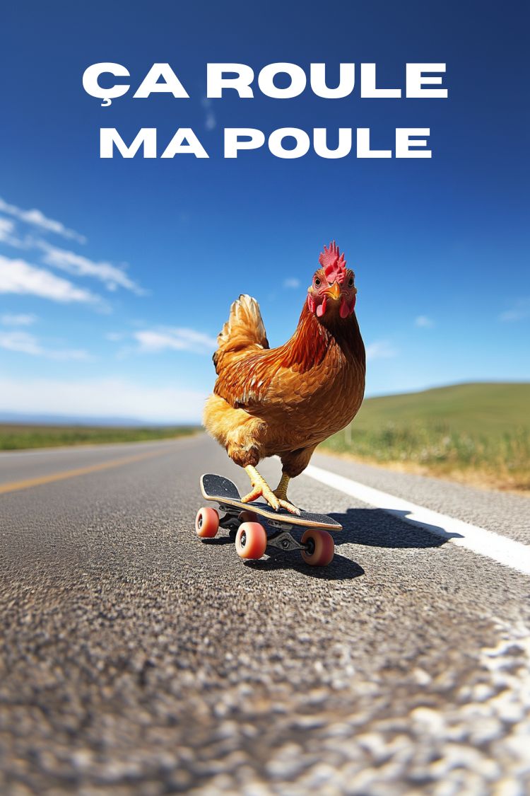 Idée cadeau Top Humour : Affiche drôle "ça roule ma poule" – Posters de ...