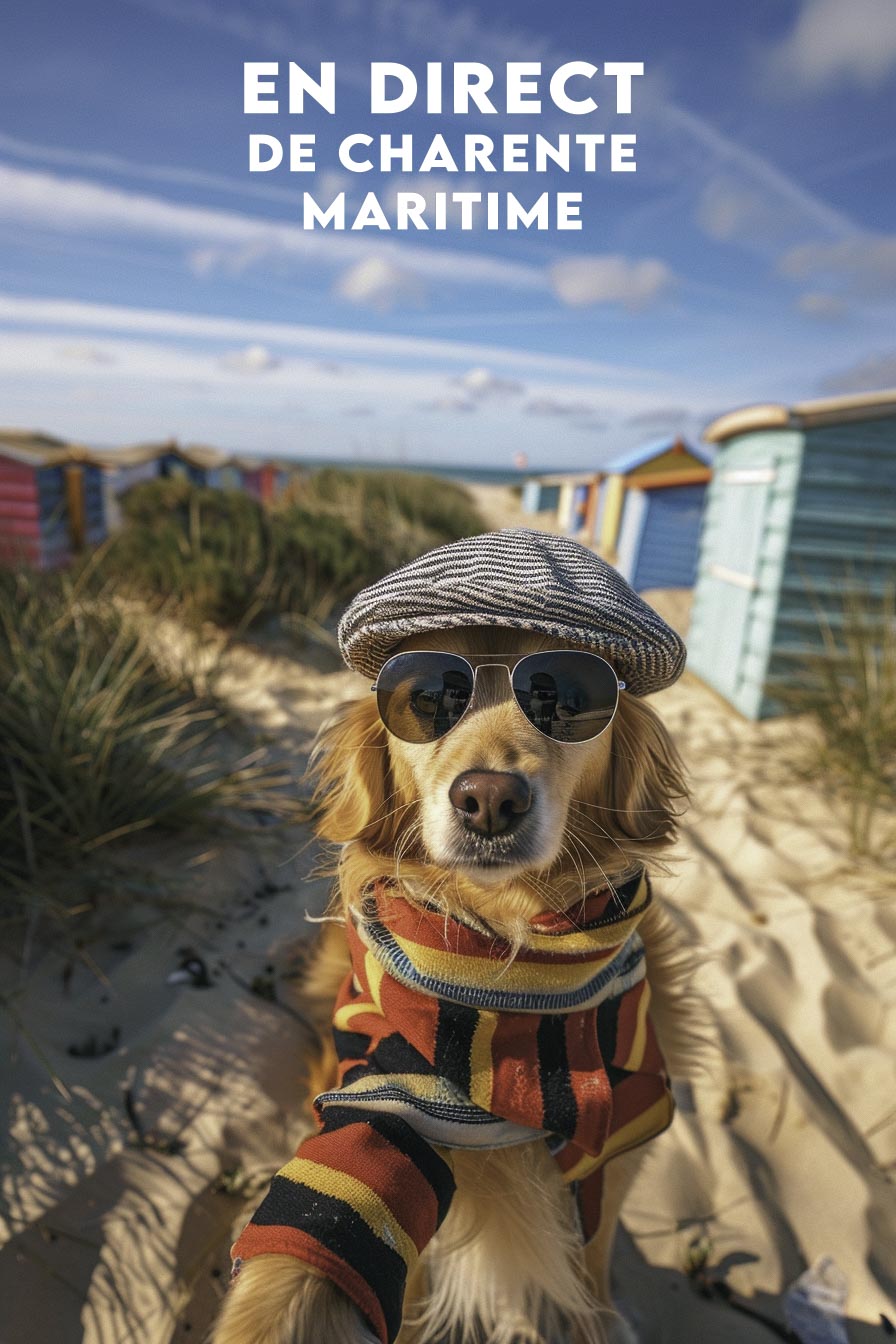 Affiche drôle Charente Maritime - Poster Chien Selfie – Posters de nos ...
