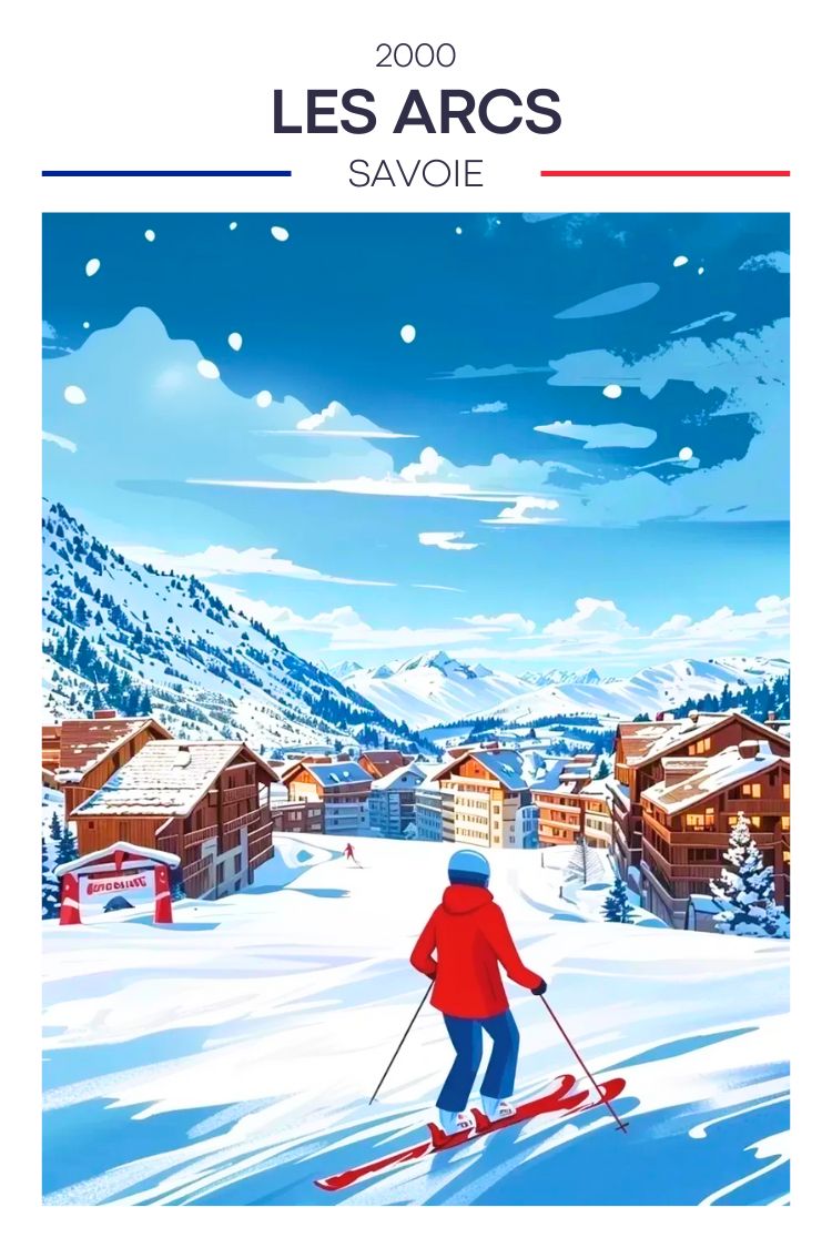 Affiche des Arcs - Poster vintage ski déco murale – Posters de nos régions
