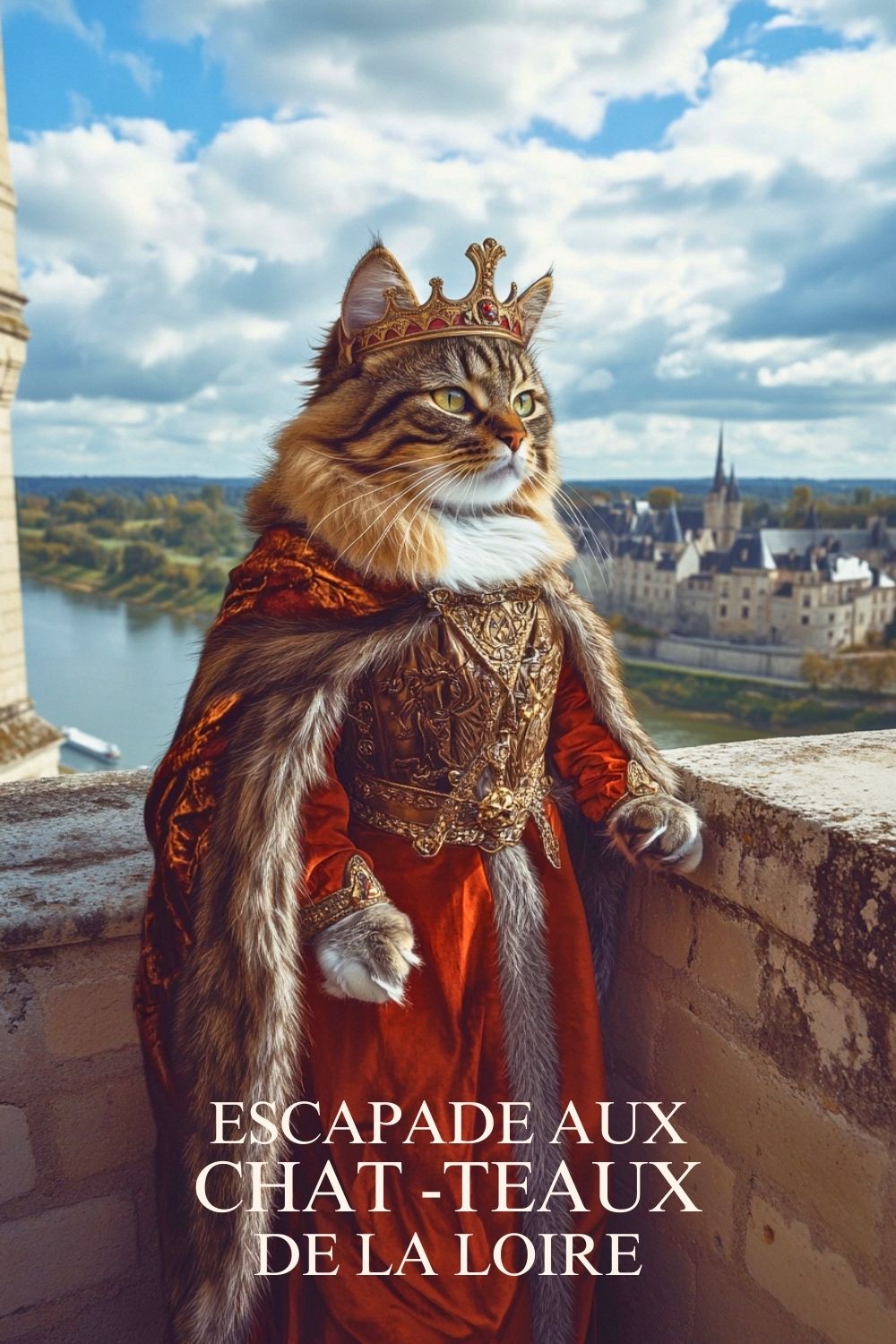 Affiche Chateaux de la Loire humoristique - Chat-teaux – Posters de nos ...