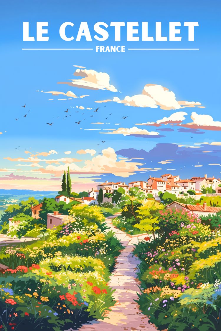 Affiche Le Castellet Village Var Provence Poster – Posters de nos régions