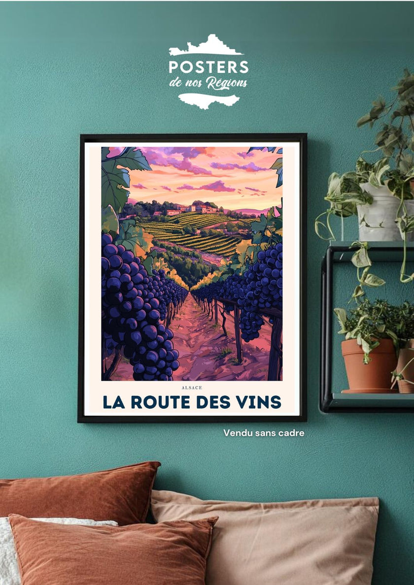 Affiche Rétro Alsace - La Route des Vins – Posters de nos régions