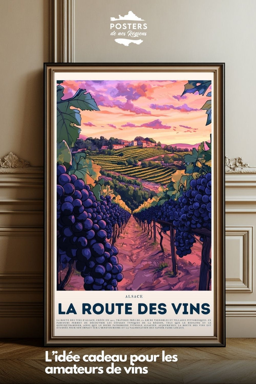 Affiche Rétro Alsace - La Route des Vins – Posters de nos régions