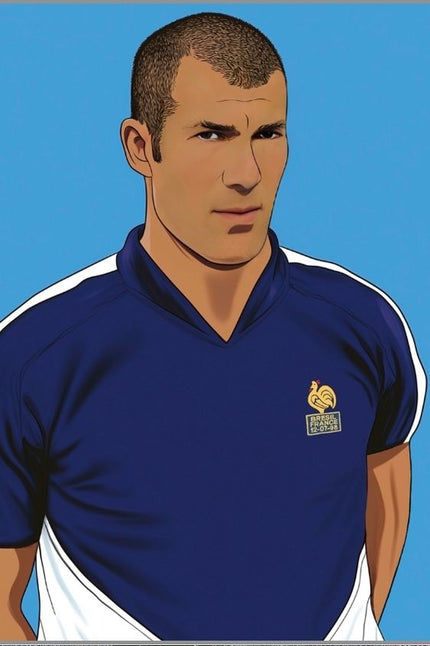 Affiche Poster de Football Zizou - Déco Salon Chambre Sportive - Cadeau ...